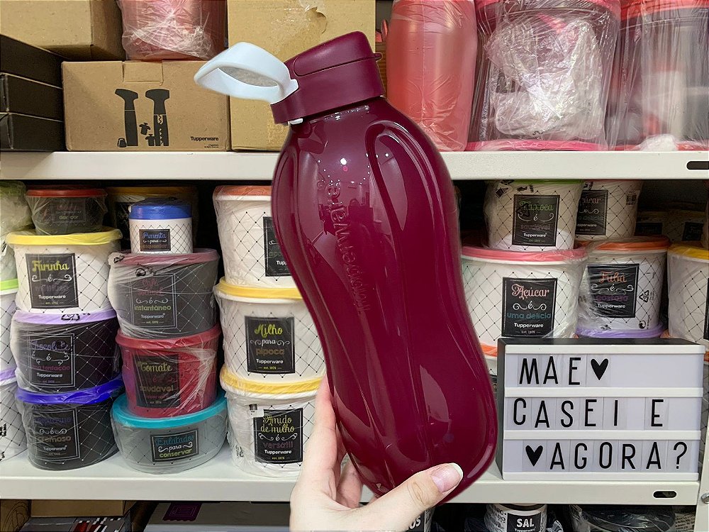 Tupperware Eco Tupper Plus 2 Litros Bordô - Mãe, Casei e Agora?-Tupperware!