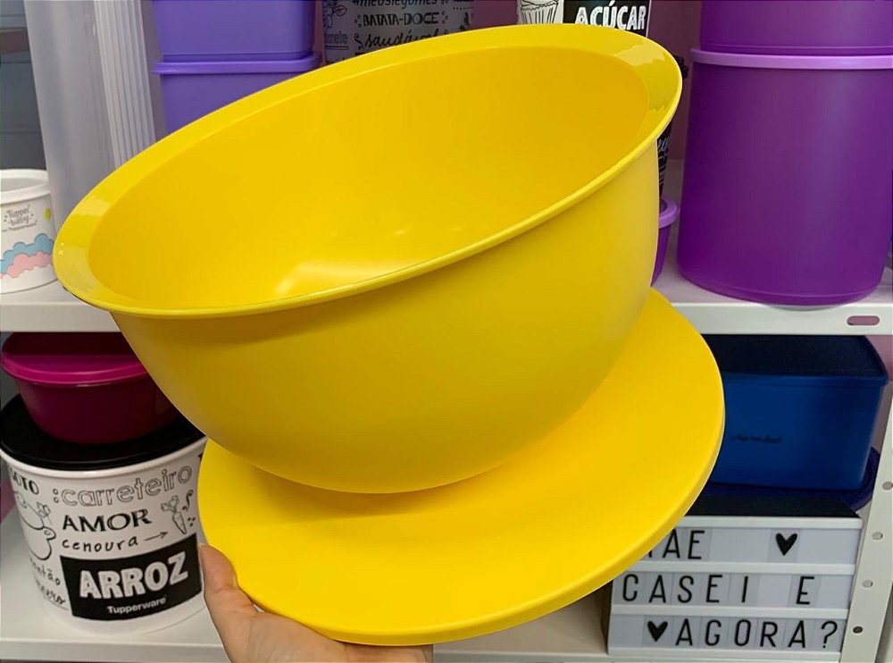 Tupperware Murano 7,5 Litros Amarela - Mãe, Casei e Agora?-Tupperware!