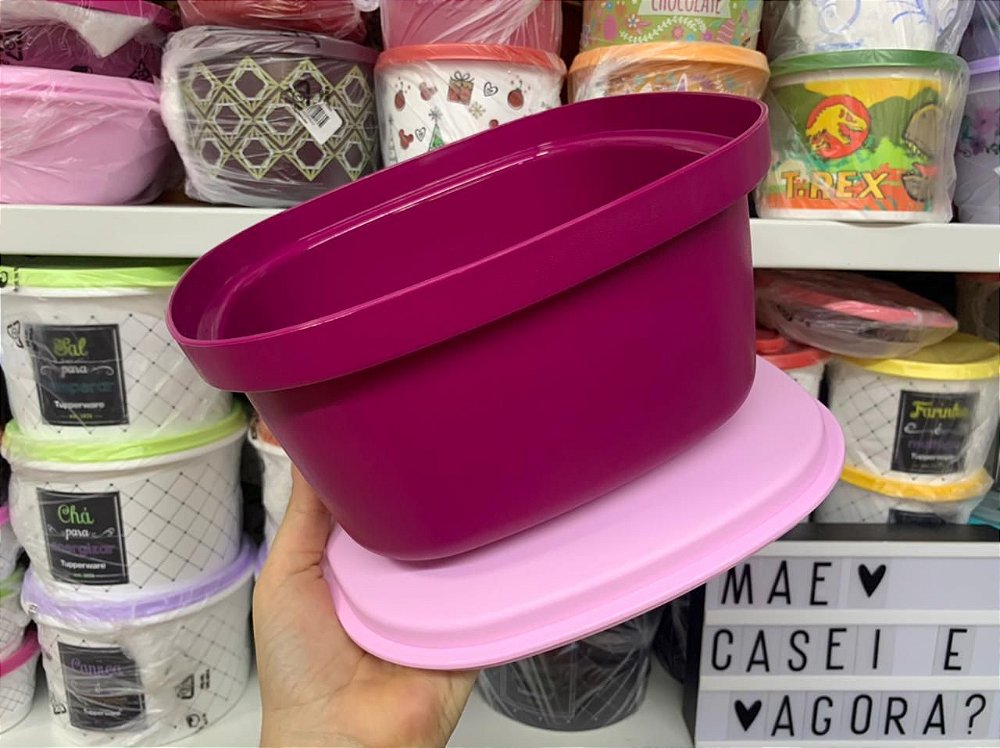 Tupperware Actualité 2,5 Litros Rosa e Roxa - Mãe, Casei e Agora ...
