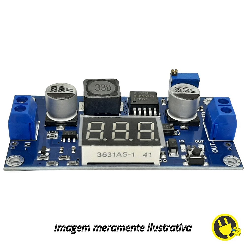 Fonte Ajustável Step Up Regulador de Tensão CN6009 XL6009 com ...