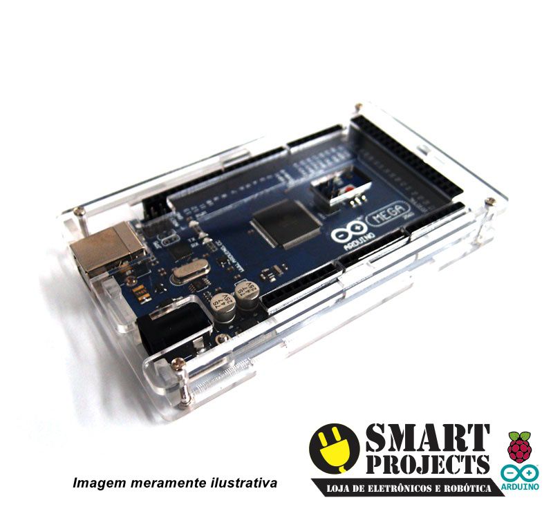 Case Acrílico Transparente Parafusável p/ Arduino Mega 2560 - Arduino e Raspberry em Manaus é na ...