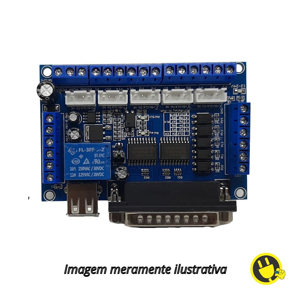 Placa Controladora CNC Interface Mach3 5 Eixos - Arduino e Raspberry em Manaus é na Smart Projects!