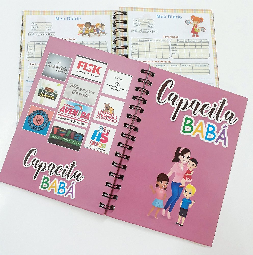 Agenda do Bebê Escolar Personalizada Maternal Berçário Infantil para e ...