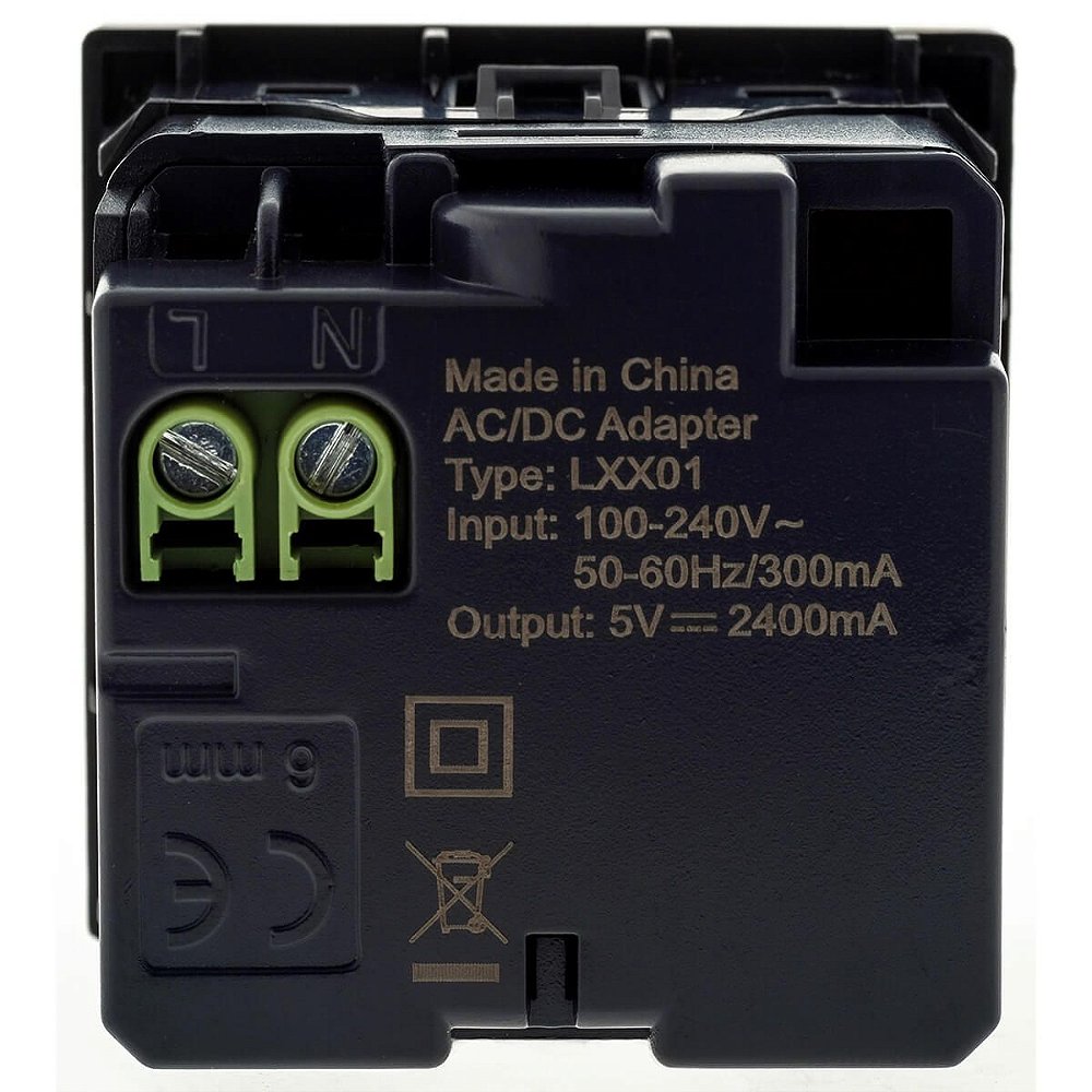 Tomada Dupla Com USB Pial Plus+ Legrand Preta 2400mA 615089PT ...