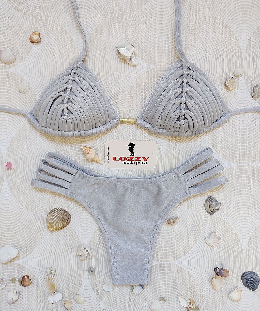 Biquini Macrame Tiras Lozzy Moda Praia