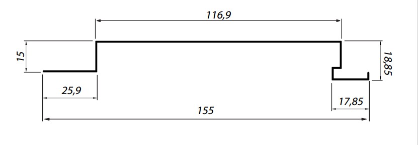 Perfil De Alumínio Lambri P/ Portão (lb-055) Barra Com 6Mts - Loja Virtual Meu Perfil de ...