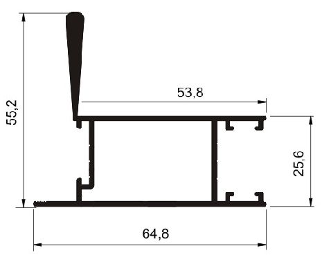 Perfil De Alumínio Montante Lateral Da Folha C/ Puxador Equivalente À ...