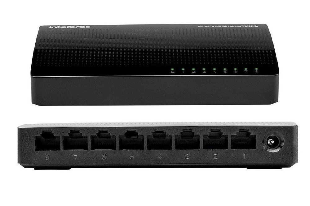 Switch 8 Portas Gigabit Sg800 Q+ Intelbras - Aztech Hardware