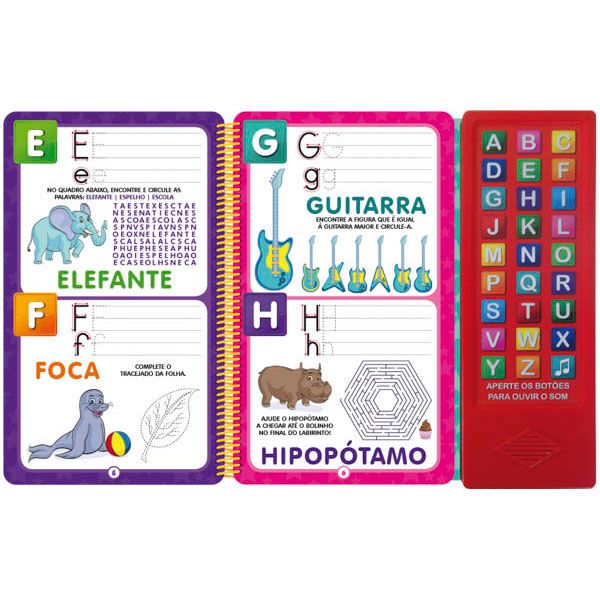 LIVRO Ouça e Aprenda ABC Livro de atividade com som, caneta e apagador ... LIVRO Ouça e Aprenda ABC Livro de atividade com som, caneta e apagador ...