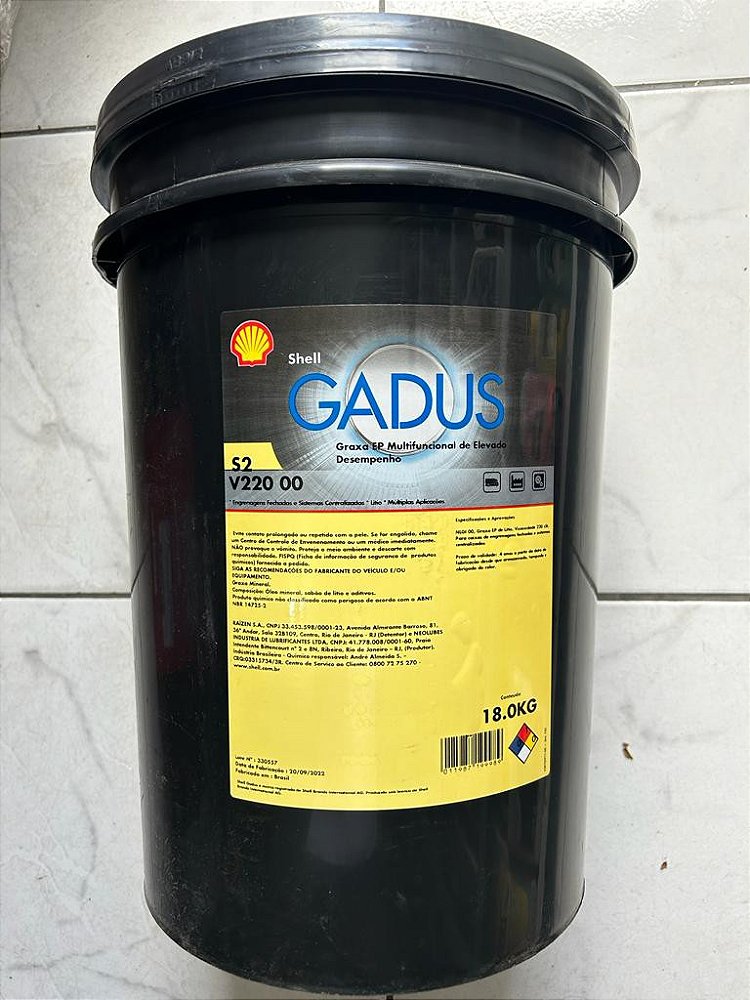 Shell Gadus S2 V220 00 Bd 18 Kg - Graxa de alta performance - Fast Car ...
