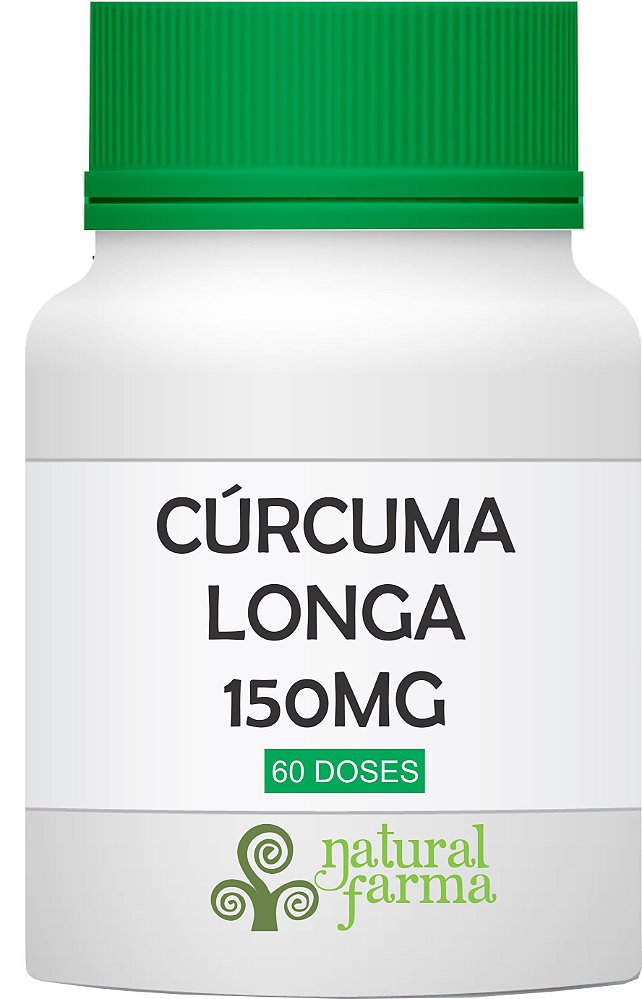 CÚRCUMA LONGA 150MG C/60 CÁPSULAS - Natural Farma | Farmácia de Manipulação