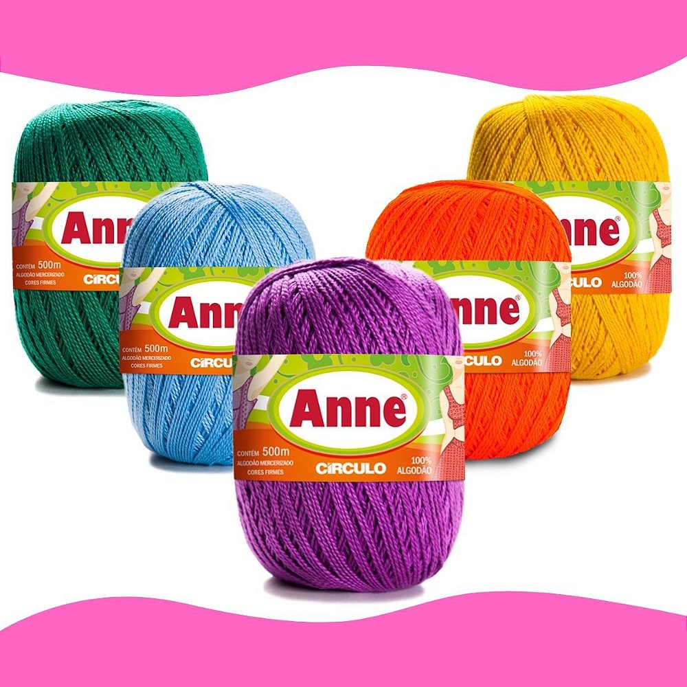 Linha Anne Circulo 500m Cor Porcelana 7684 - Carmenn Barbantes e Fios