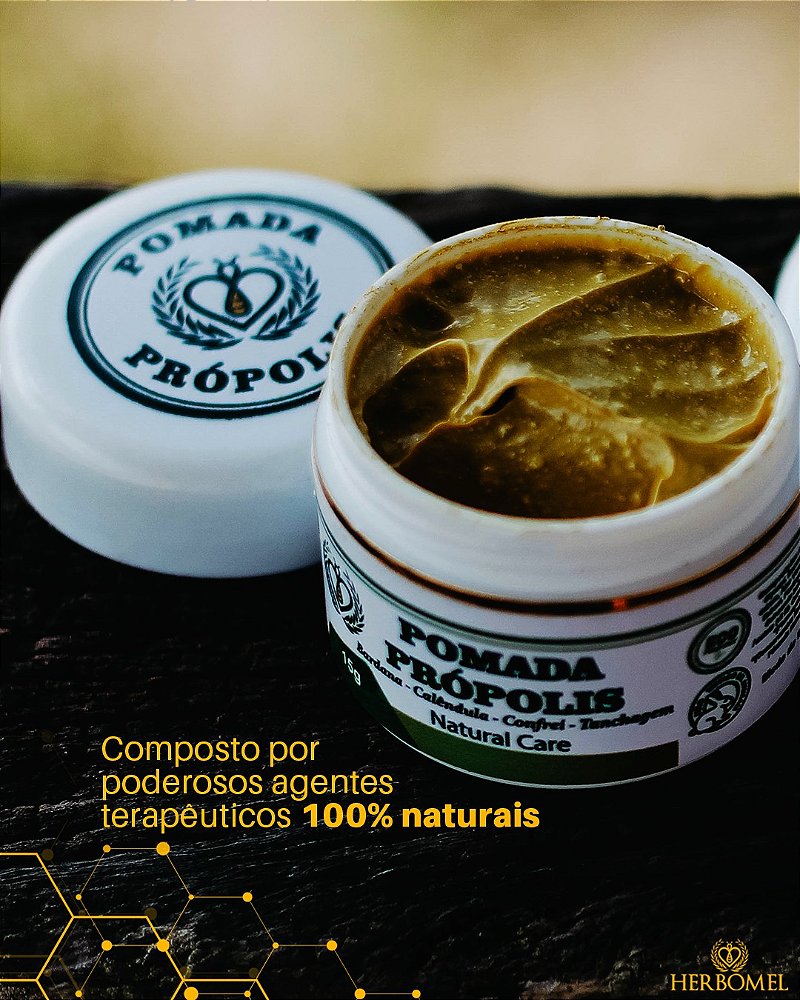 Pomada de Própolis Composta 15g Perfeita combinação de Própolis Verde ...