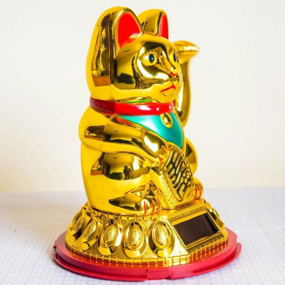 Gatinho Da Sorte Gato Solar Balança A pata - Maneki Neko Japonês - mjs ...