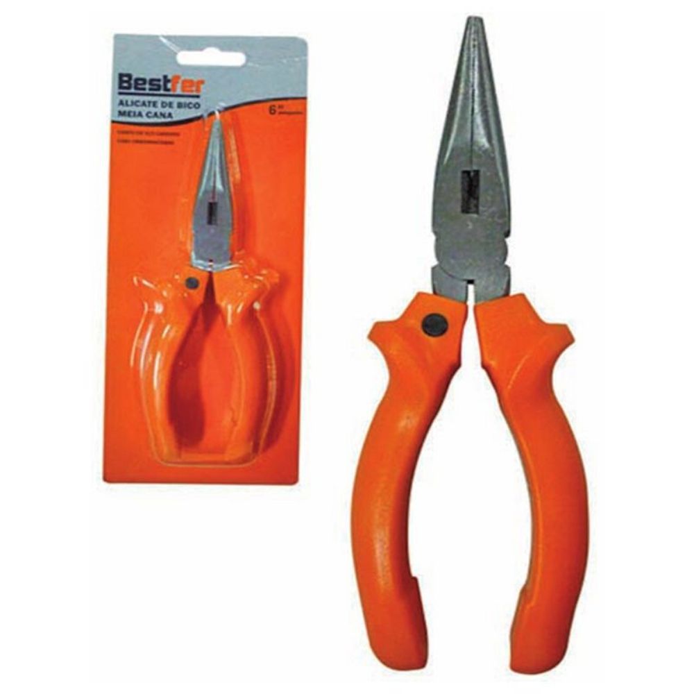 Alicate De Bico Meia Cana 6 Polegadas - Bestfer - BFH- 1228 - mjs smart imports - importados e ...