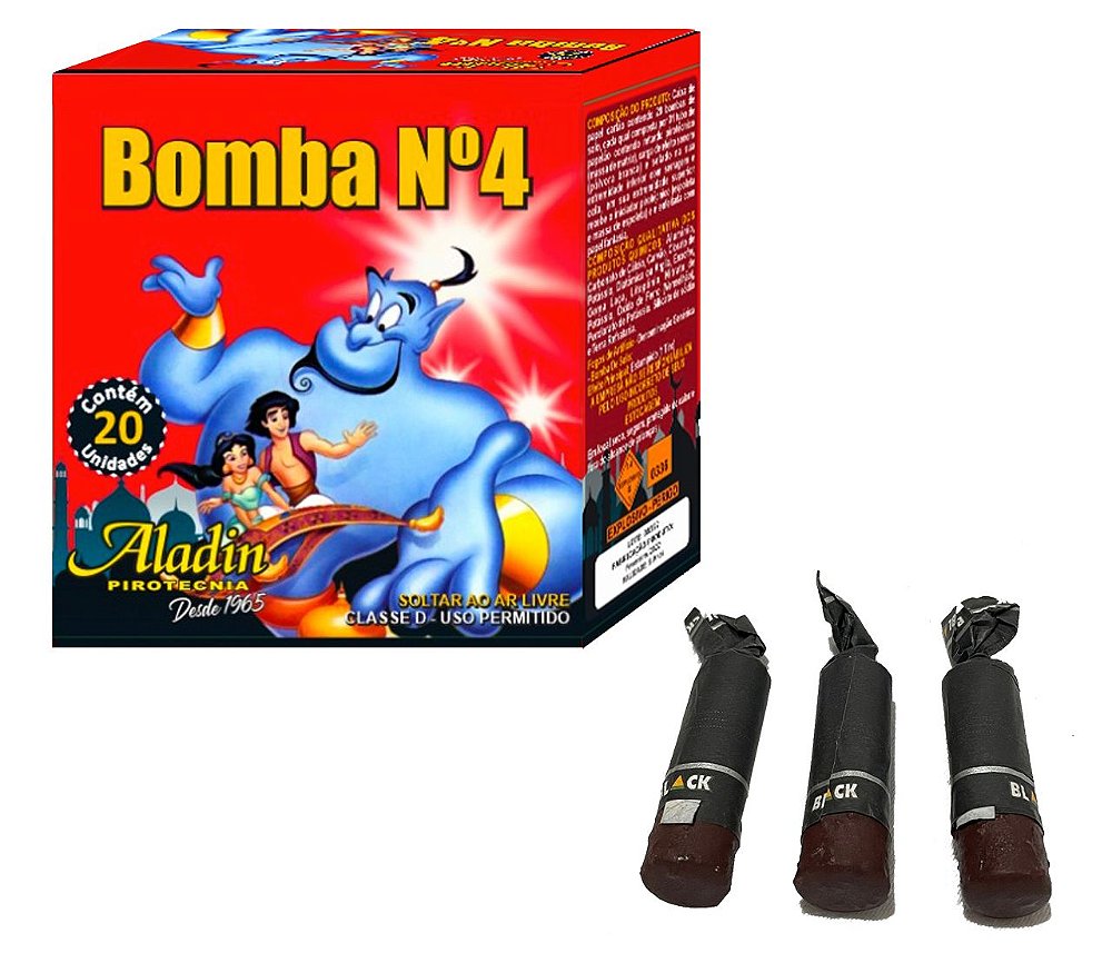 BOMBA BATON Nº 4 - Aladin Fogos de Artifício e Shows Pirotecnicos