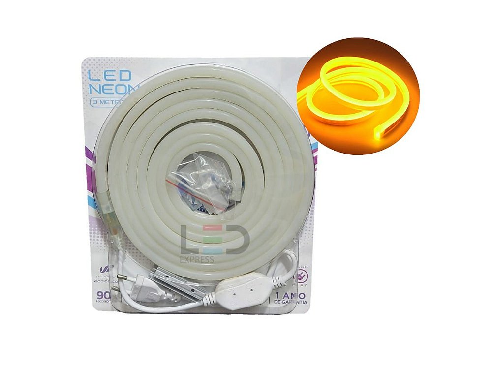 NEON LED AMARELO 127V - LED EXPRESS - ESPECIALIZADO EM LED