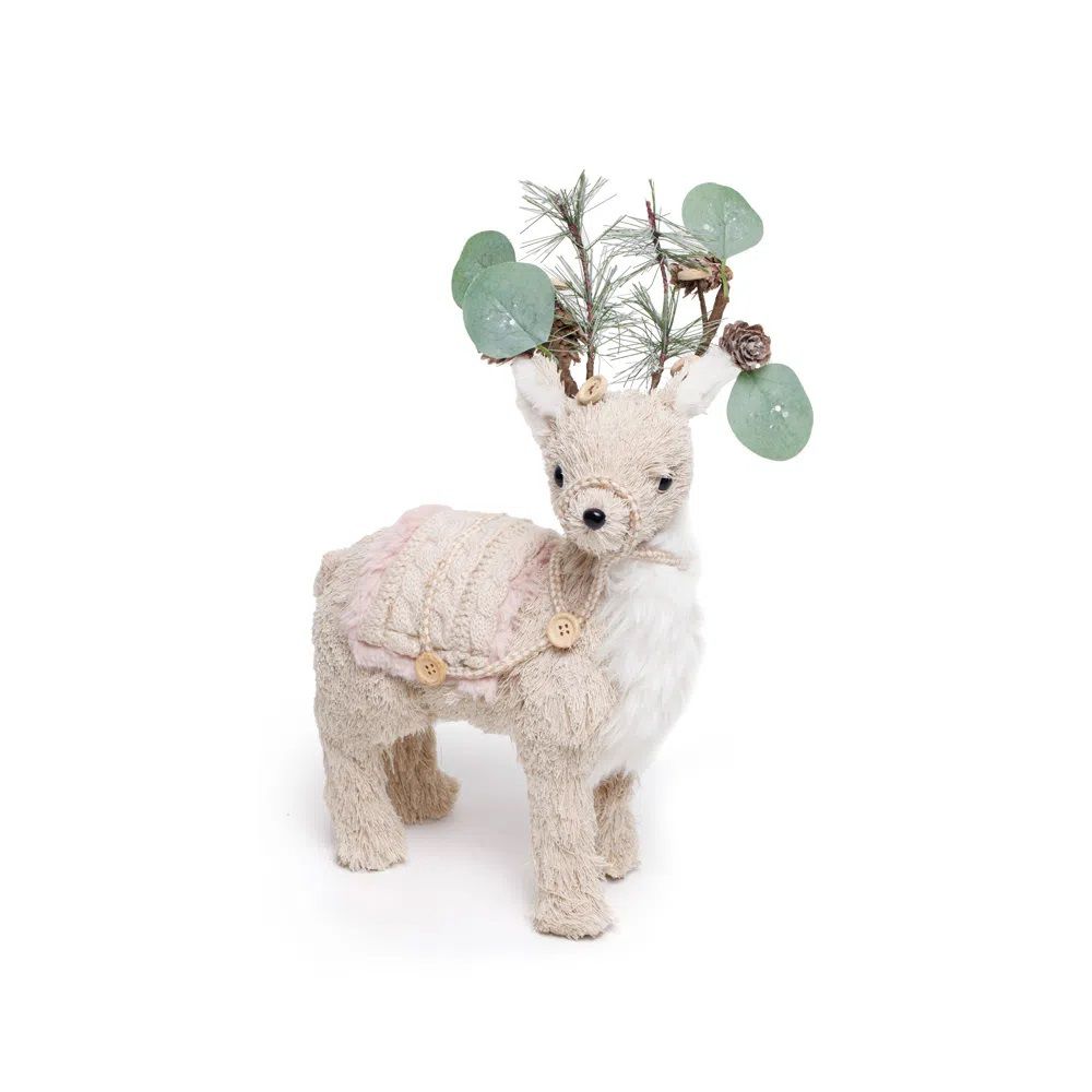 RENA C/SELA CHIFRE DE GALHO BEGE BRANCO E ROSE - Raffaello Presentes e ...