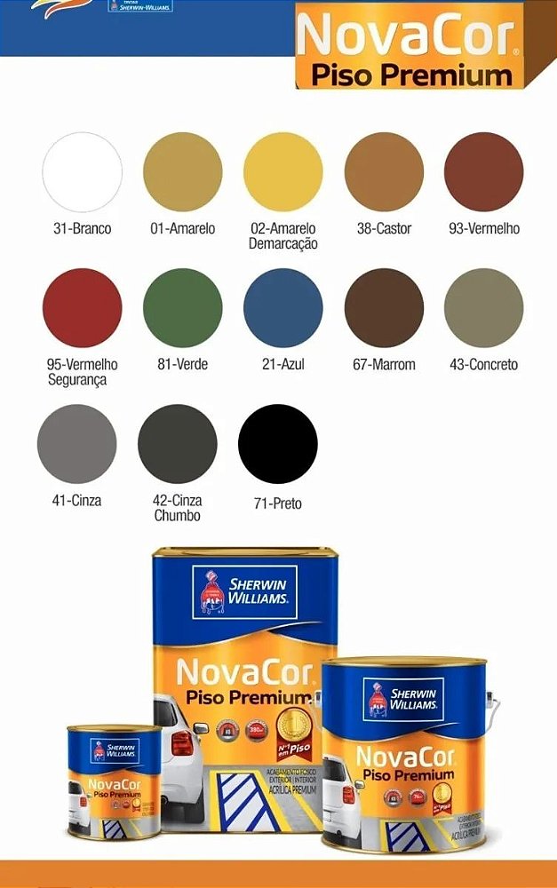 Tinta Sherwin Williams Novacor Pinta Piso Concreto Lata 18 Litros - R ...