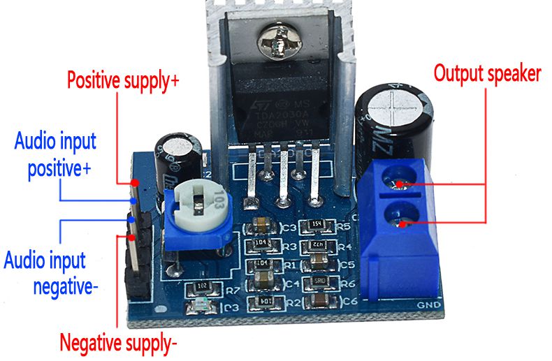 MÓDULO AMPLIFICADOR DE ÁUDIO TDA2030A - ARDUCORE - Robótica Educacional ...