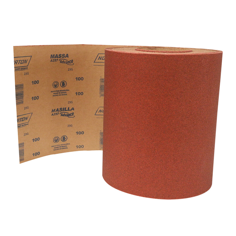 Pacote com 1 Rolo de Lixa Massa Advance A257 Grão 100 225 x 45 m ...