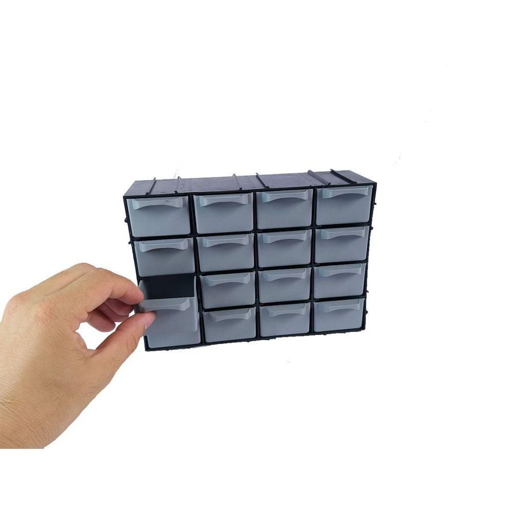 Mini Gaveteiro 7001 Caixa Organizadora 16 Gavetas 22x08x15cm - Armazém ...