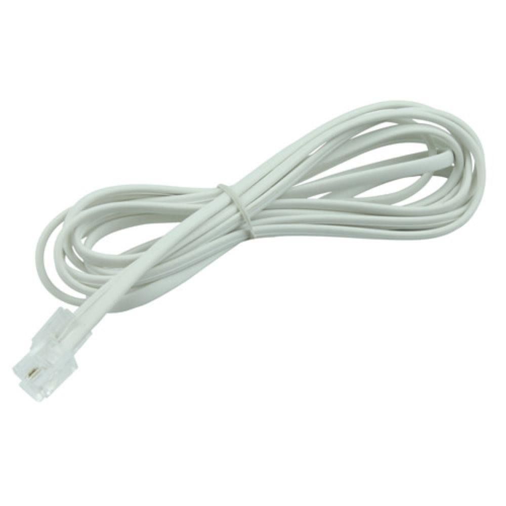 Cabo Telefone LISO 2 METROS - BRANCO - Armazém da Elétrica