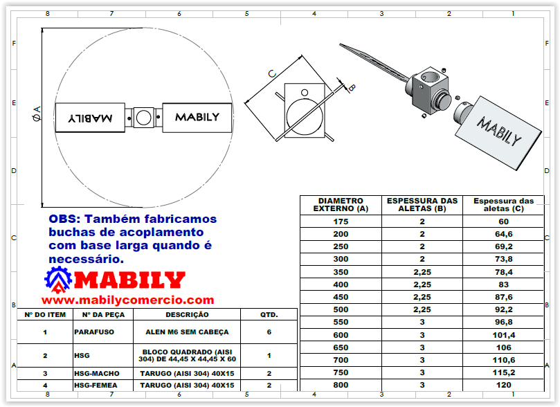 Hélices Impelidores para tanques com agitadores e misturadores ...