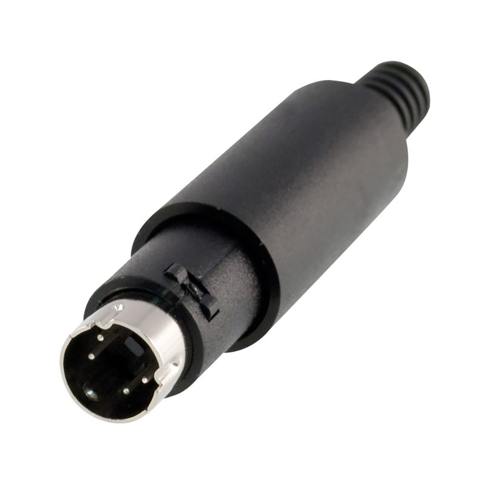 Conector 4 Pinos Padrão MIni DIN Macho Lado Cabo - ON ELETRICA ...