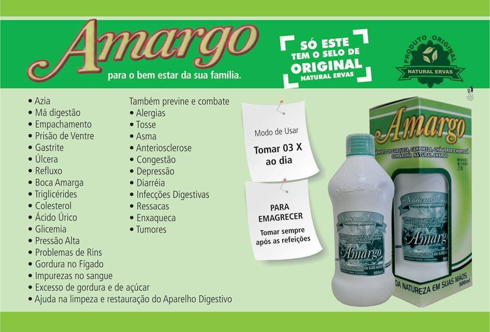 Comprar Amargo Original Liquido da Natural Ervas - Loja Folha Verde ...