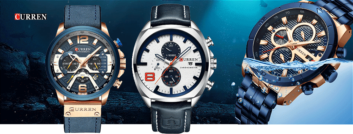 Relógio Curren 8402 Masculino Black Original - Relógios Curren