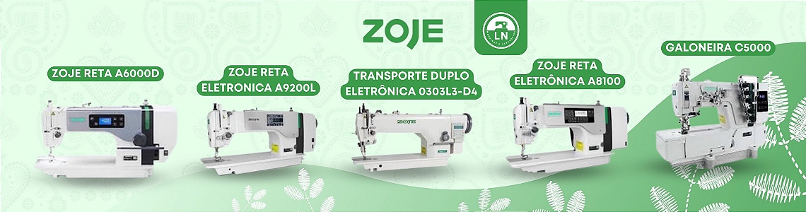 Máquina de Costura Reta - ZJ-A6000-G - Zoje - 220V + BRINDES - LN Máquinas e Acessórios