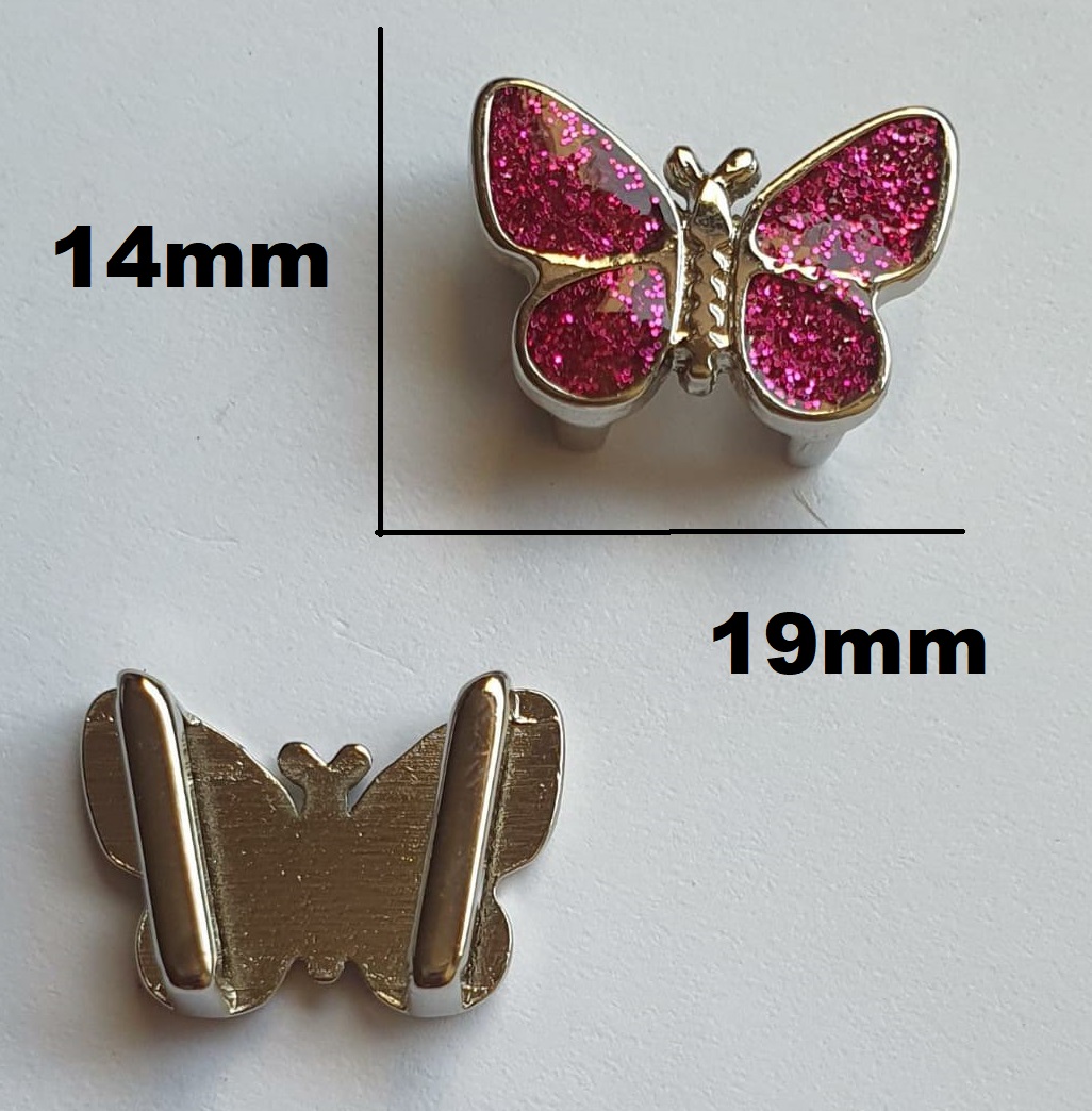 Passante de metal, Passa Fita ou cordão - Borboleta - cores diversas ...