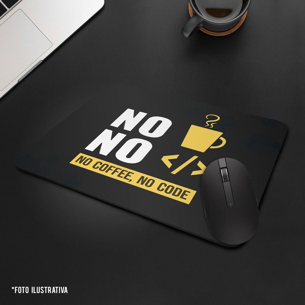 Mouse pad No Coffee No Code - Camicado