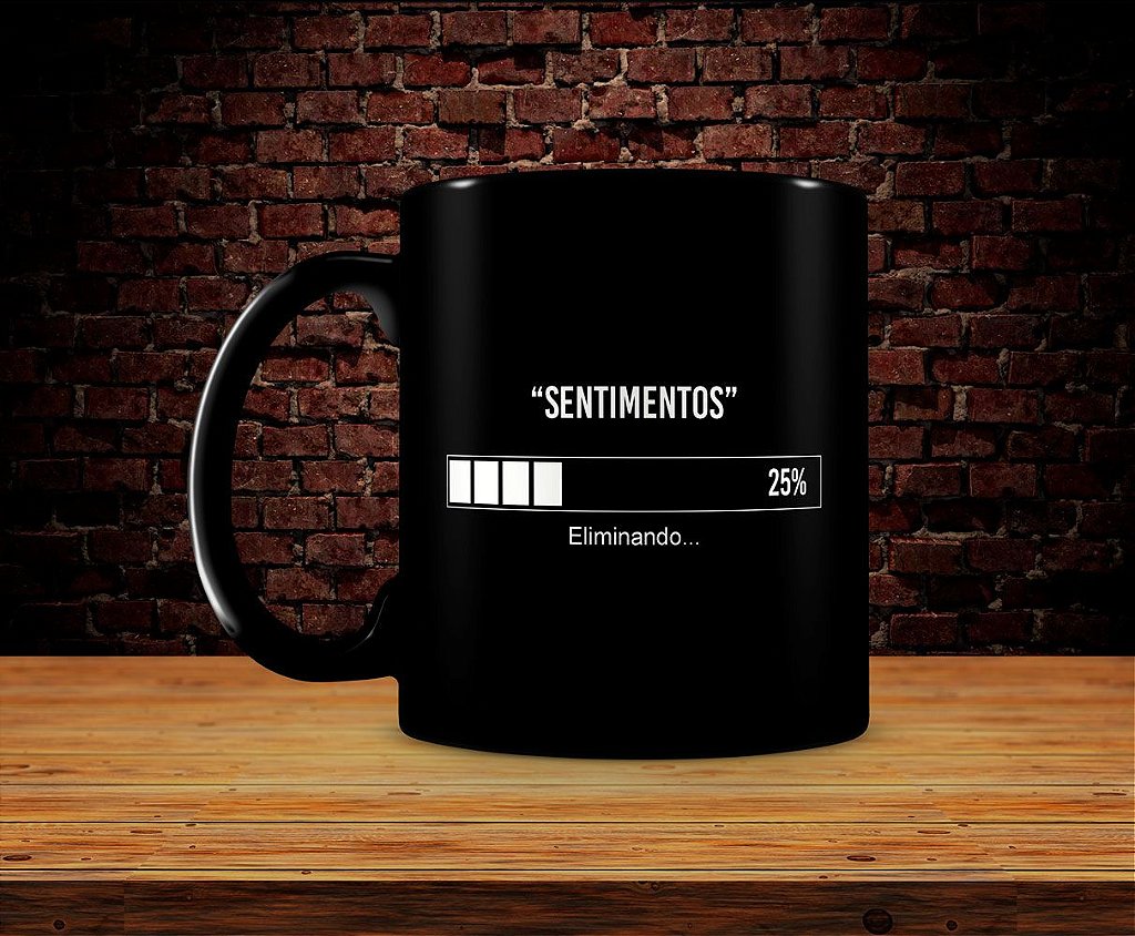 Caneca Eliminando Sentimentos Black - Camicado