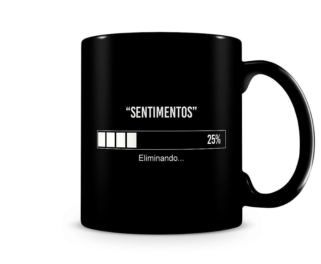 Caneca Eliminando Sentimentos Black - Camicado