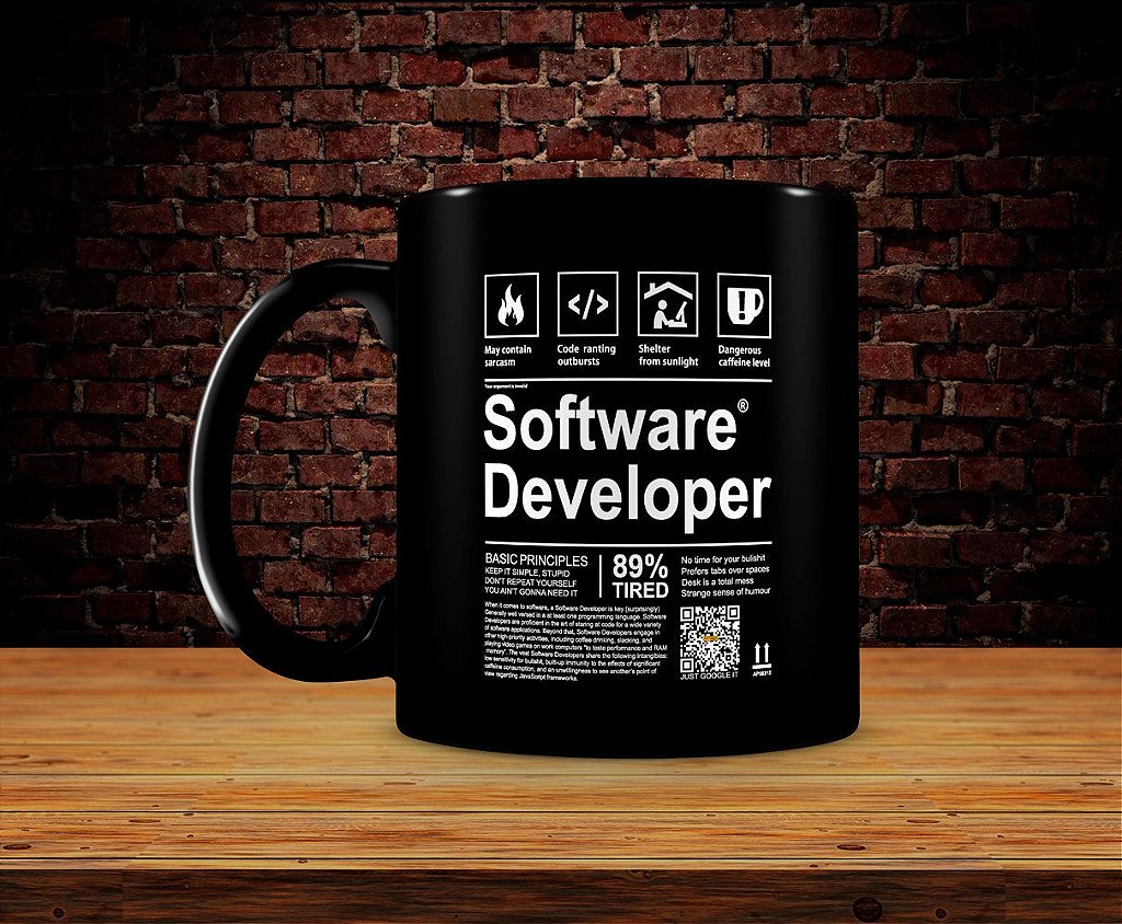 Caneca Software Developer Black - Camicado