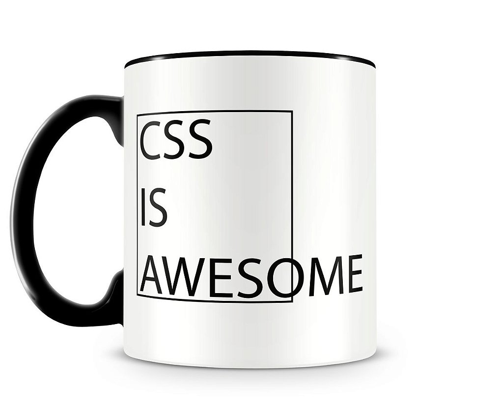 Caneca CSS Is Awesome Preta - Camicado