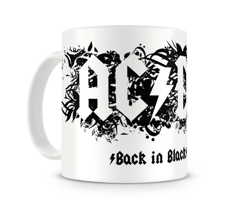 Caneca AC DC Back in black - Camicado