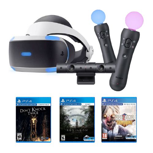 Oculos Playstation VR Seminovo Camera 2 PS Moves Arizona Sunshine Robinson The Journey Don t Knock Twice CUH ZVR2 PS4