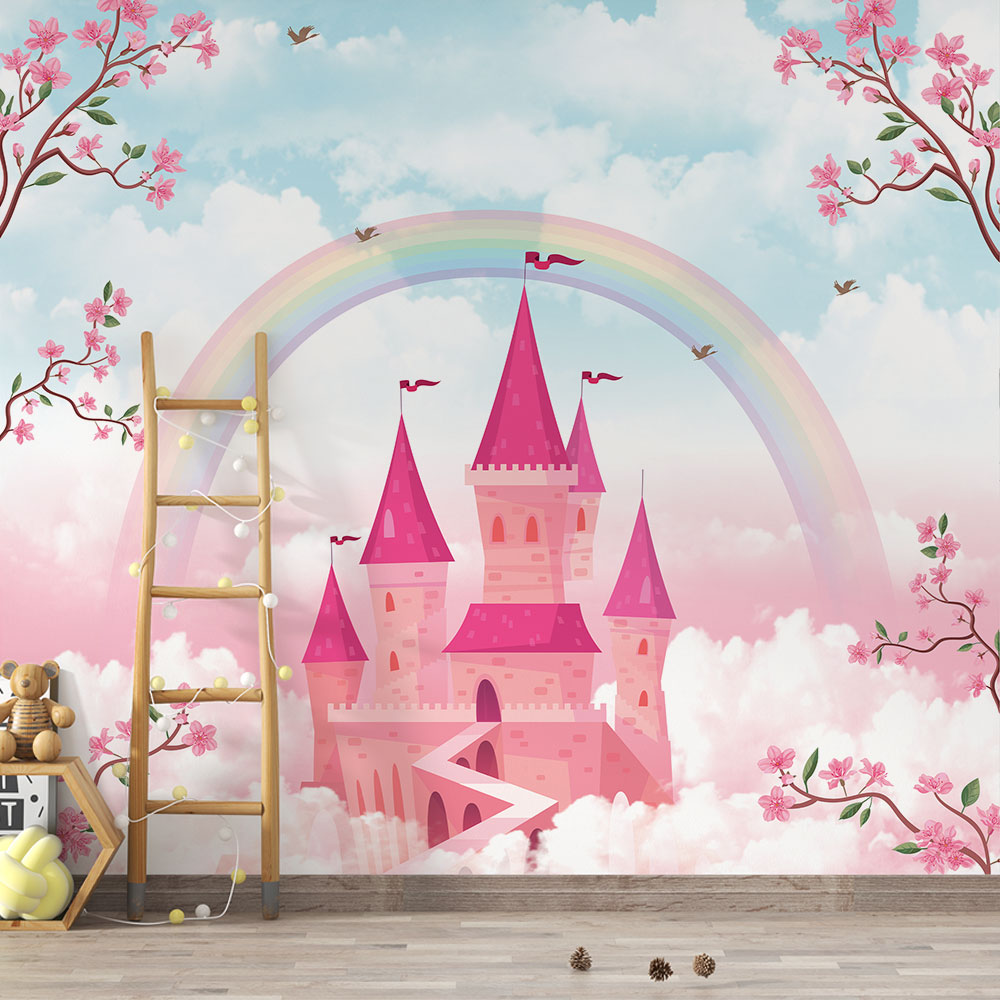 Papel De Parede Rosa Do Castelo Da Princesa