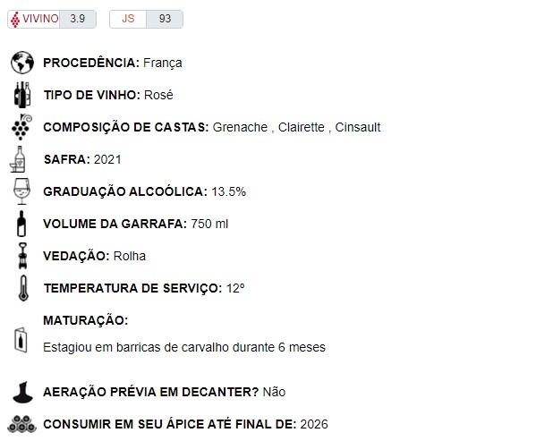 Tête de Cuvée Rosé Tavel AOC | Vinhos Collection - Vinhos Collection ...