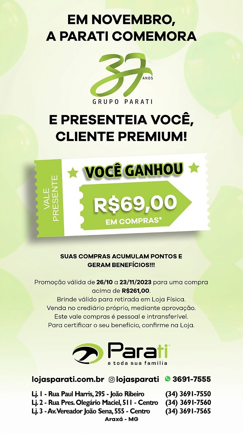 Cliente Premium - Lojas Parati