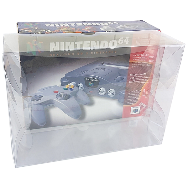 Console 7 0 25mm 1un Caixa de Protecao Case Console Nintendo 64 Caixa Protetora para Console N64 Acetplace Embalagem Caixa de Acetato Caixa para Ovo de Colher Pascoa Caixa para Cupcakes Caixa