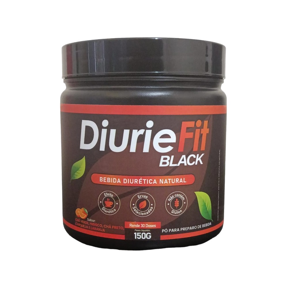 DiurieFit Black 150g: Suplemento Natural em Pó com Sabor de Laranja ...