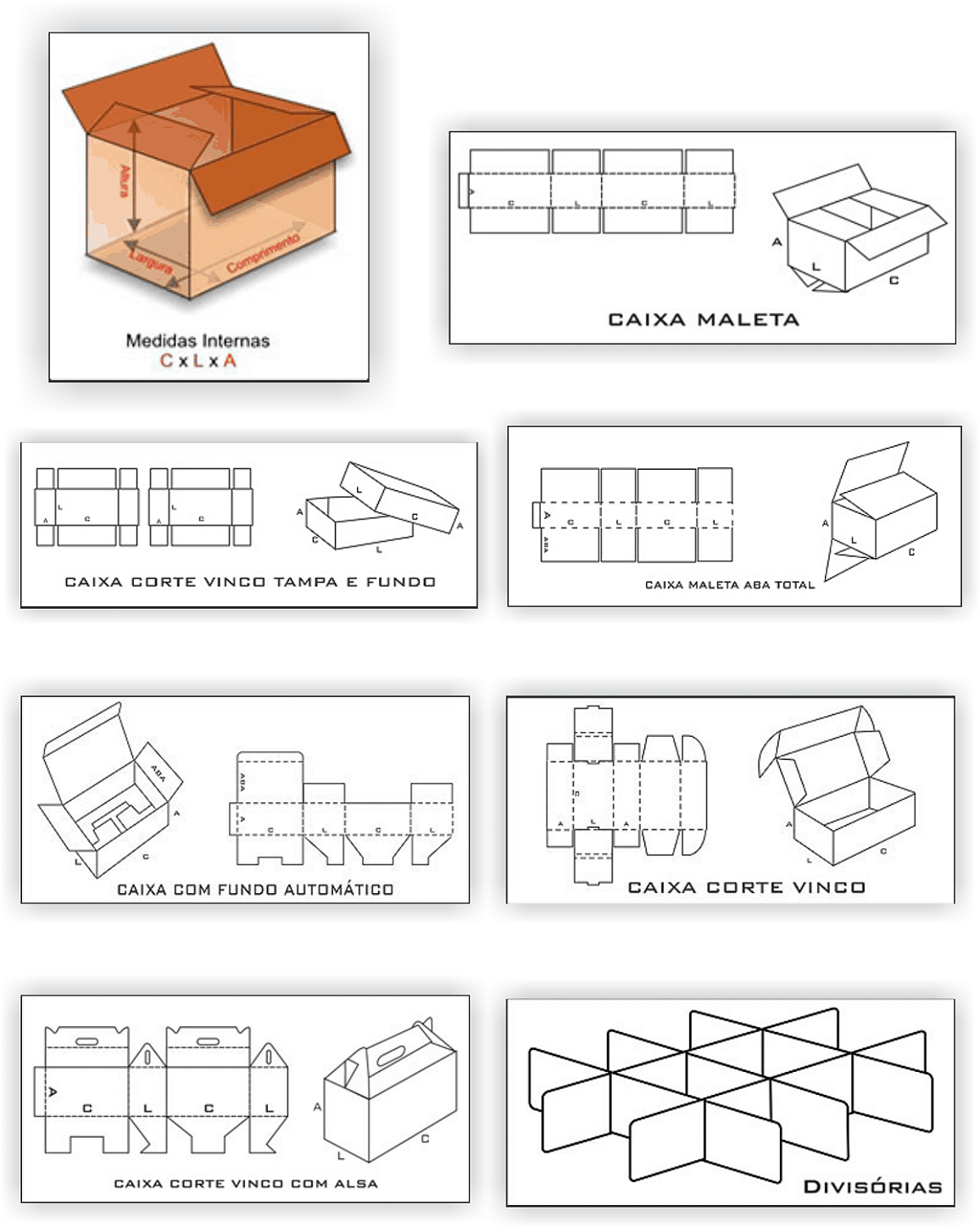 TIPOS DE CAIXAS - Estrela Azul Embalagens