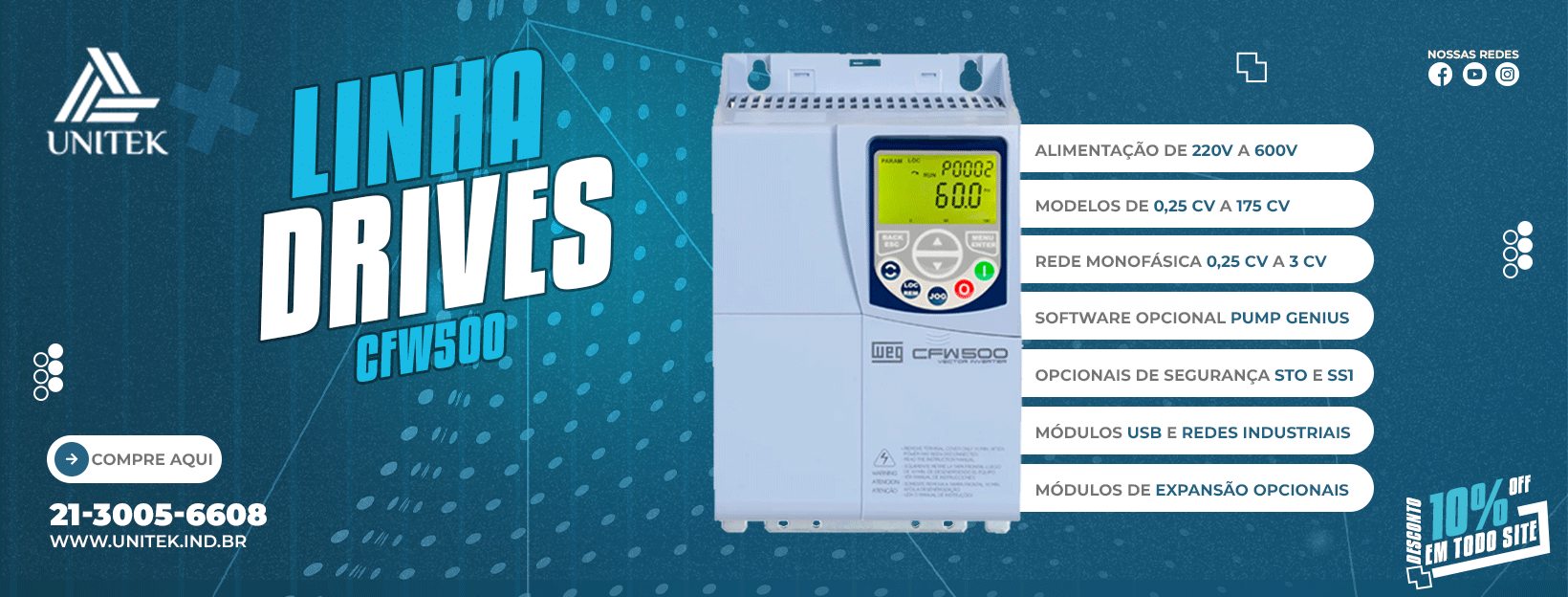 Unitek Comércio - Distribuidor e Assistência Técnica Autorizada WEG