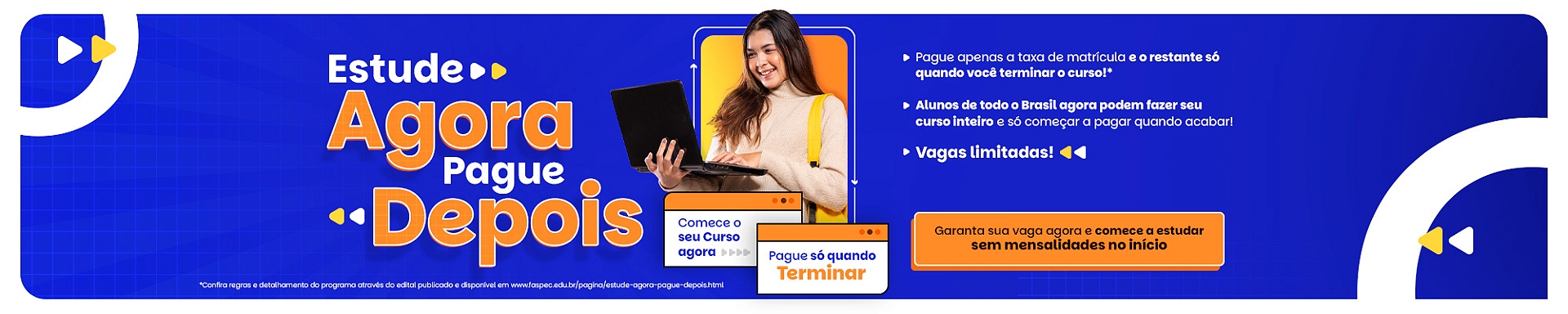 Estude agora, pague depois - Faspec - Graduação, Pós-Graduação ...
