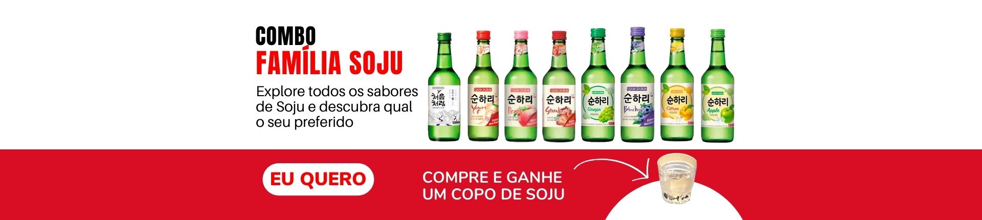 Combos de Soju - Lojas Kaito - Produtos Orientais