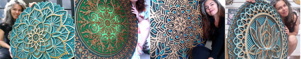 Mandalas 1C e 2C Artesanais com Geometria Sagrada e Pontilhismo